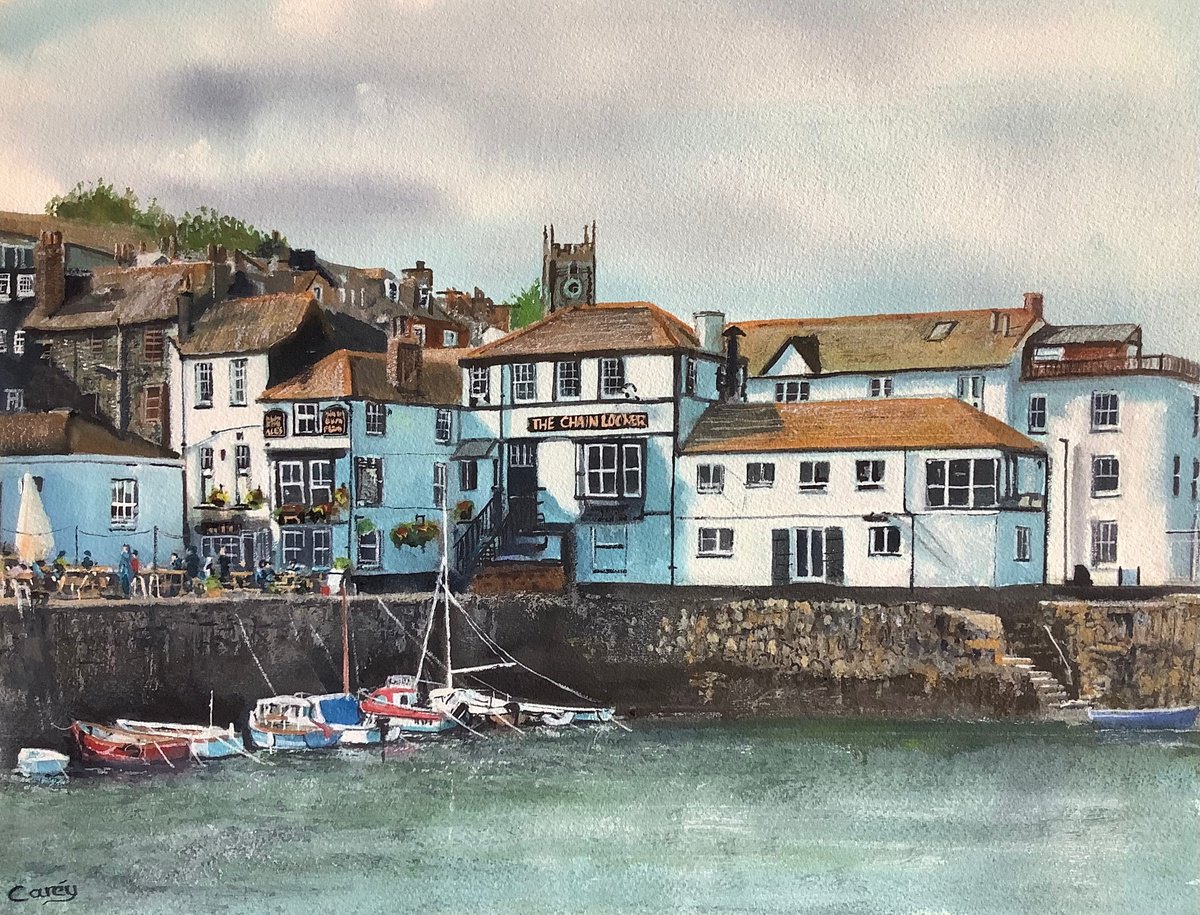 The Chain Locker Cornwall Mixed-media painting by Darren Carey | Artfinder