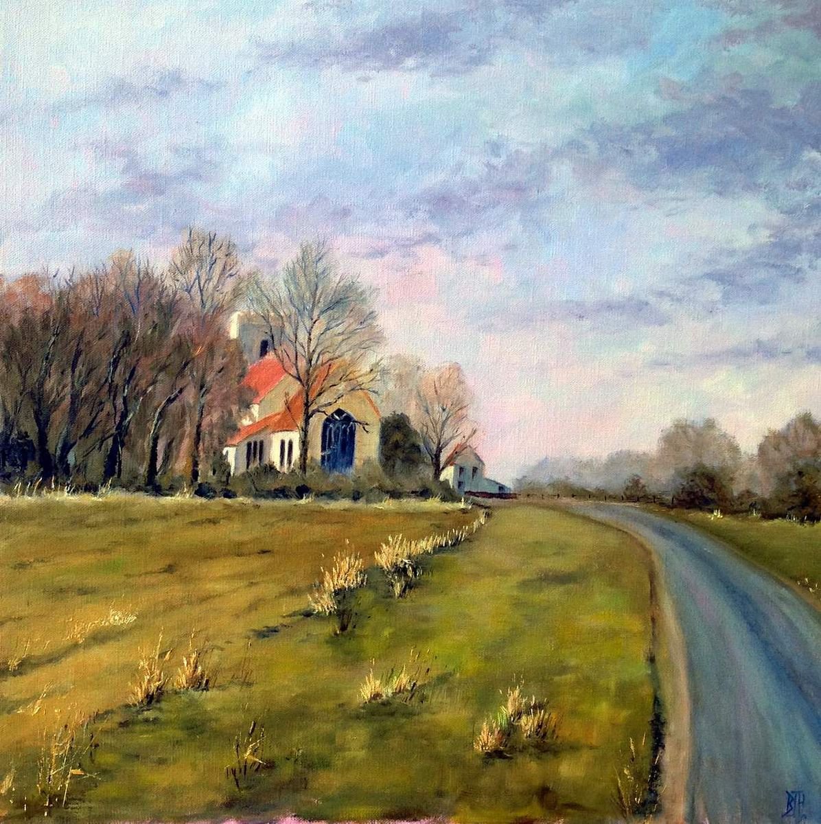 Country Church Wicken Oil painting: BARBARA HARLOW | Artfinder