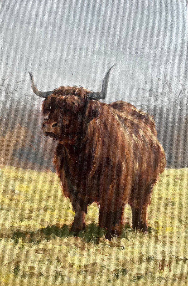 Highlander in Winter Oil painting: Cédric Visser