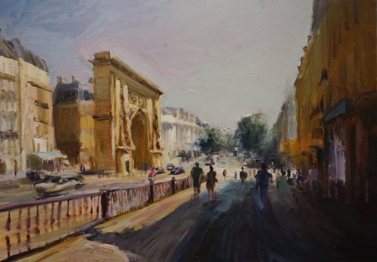 Porte Saint Denis Oil painting: Manuel Leonardi | Artfinder