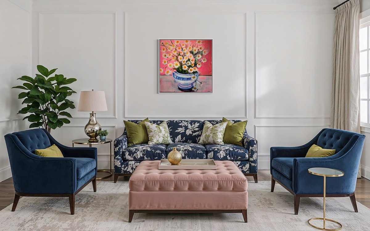 Everyone Loves Daisy Oil painting: Victoria Perloff | Artfinder