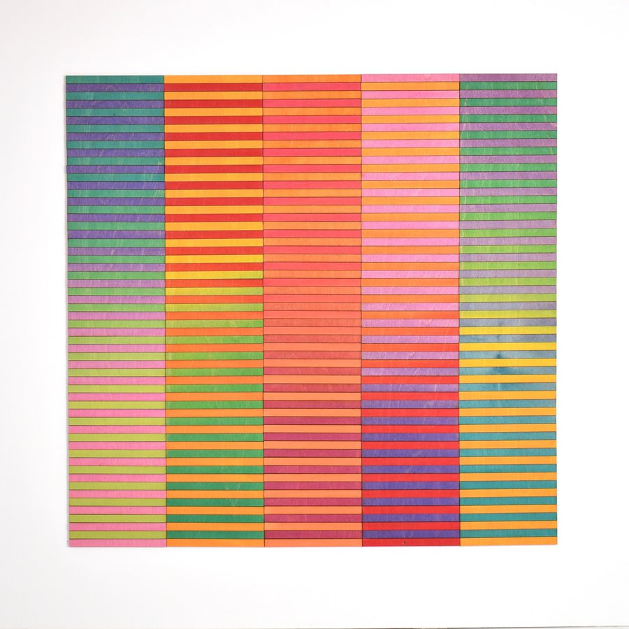 Five Panel Ombre Stripe Colour Study Mixed-media painting by Amelia ...