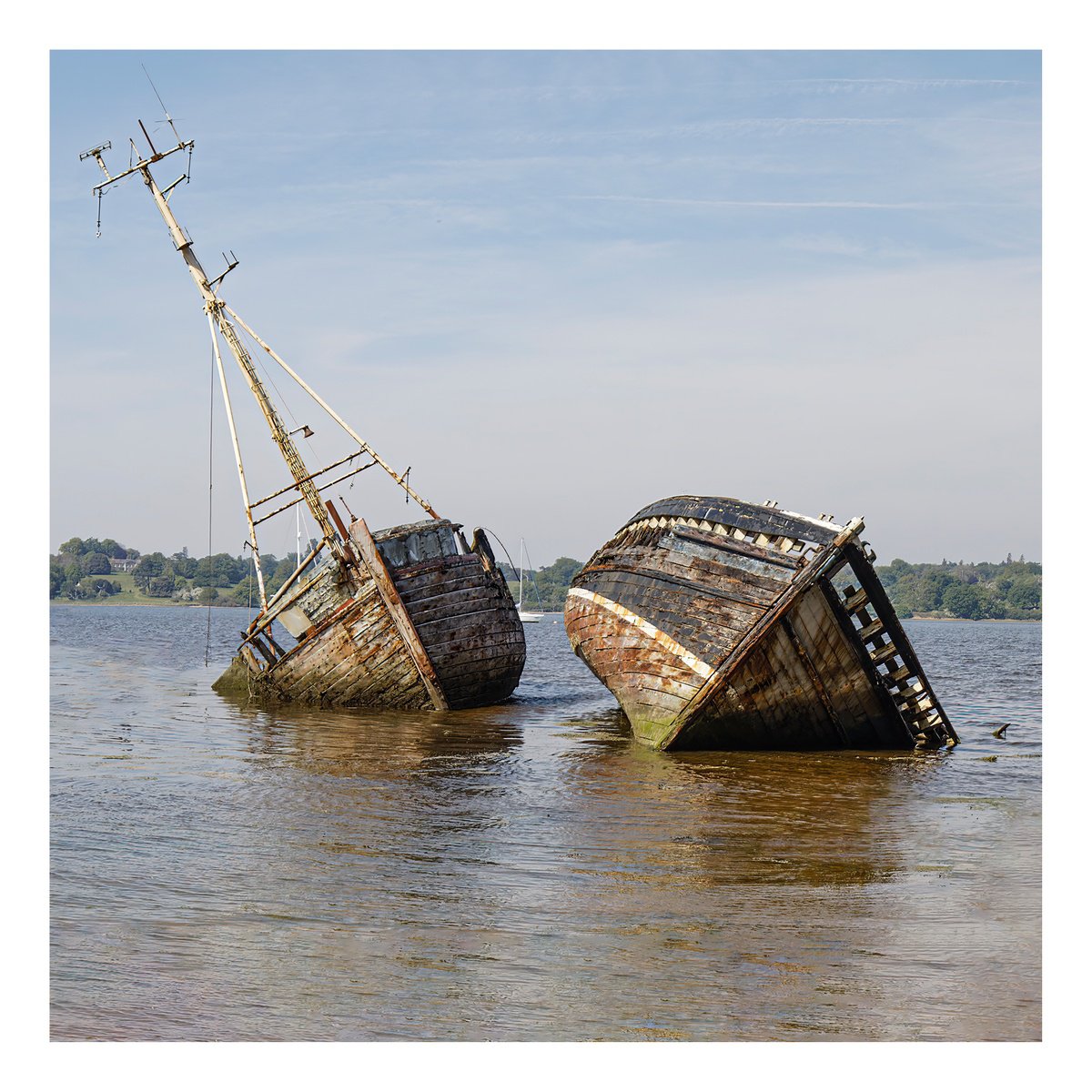 Pin Mill Wreck X2 (Colour) Photograph by Michael McHugh | Artfinder