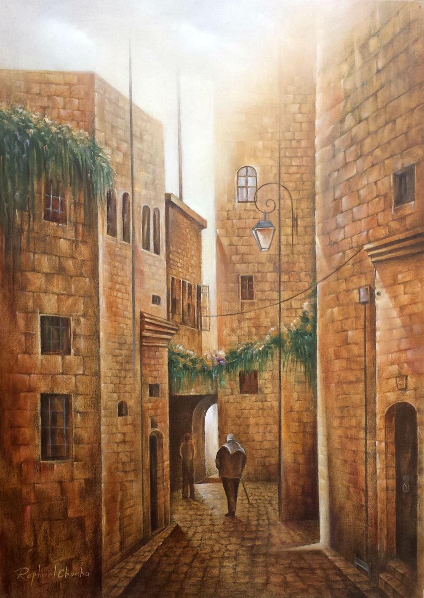 An Old Street In Aleppo Oil painting by Raphael Chouha | Artfinder