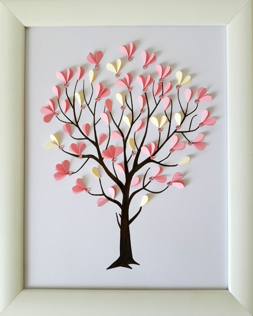 Sakura tree (2017) Collage by Luba Ostroushko | Artfinder