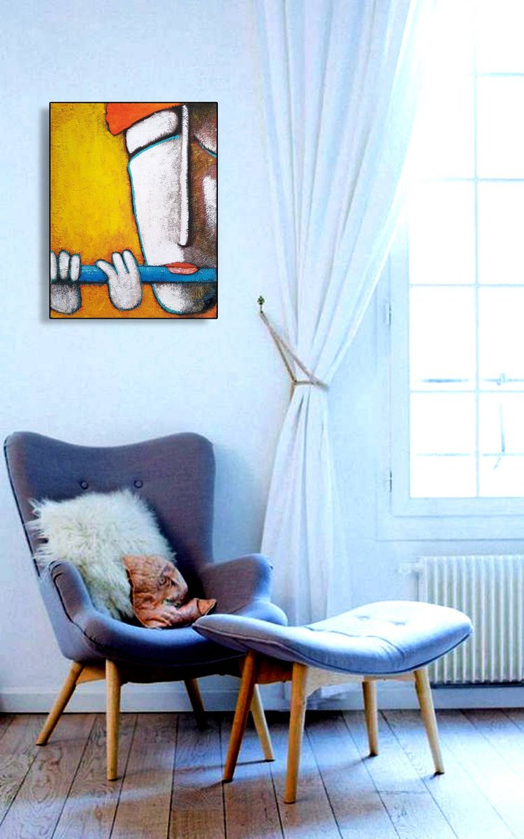 Fluit Musiek XI Gouache painting: Zhana Viel | Artfinder