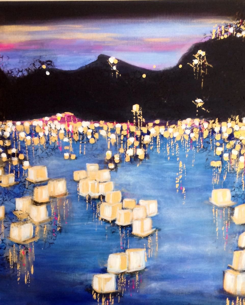 Floating Lanterns Painting: Michelle Carolan | Artfinder