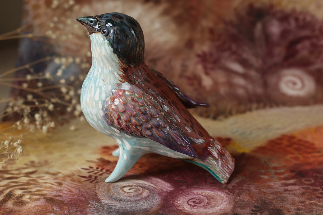 Tiny Birdy II. Ceramic sculpture Sculpture by Elya Yalonetski | Artfinder