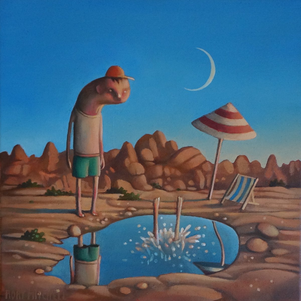 The Hollow Earth Oil painting: Rory Mitchell | Artfinder