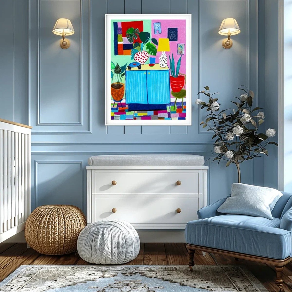 The Blue Cabinet and the Language of Patterns Pastel drawing: Sasha ...