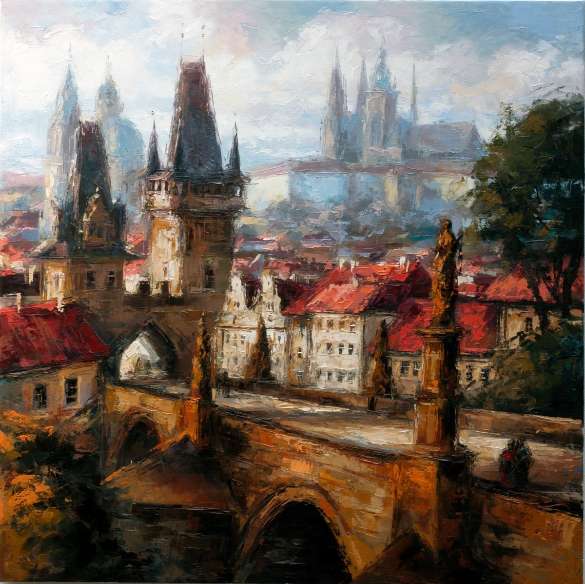 Historic Prague: A Timeless Vista Oil painting: Alexandr Klemens ...